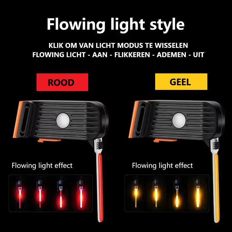 GlowTube fiets achterlicht met drop functie - verschillende kleuren ...